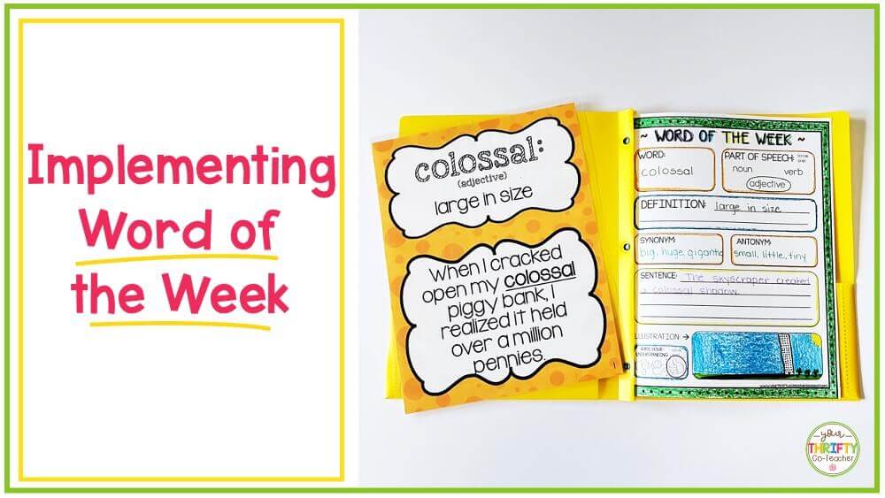 Word of the Week Routine to Enhance Vocabulary + FREE Worksheet - Your ...