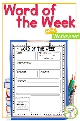 Word of the Week Routine to Enhance Vocabulary + FREE Worksheet - Your ...