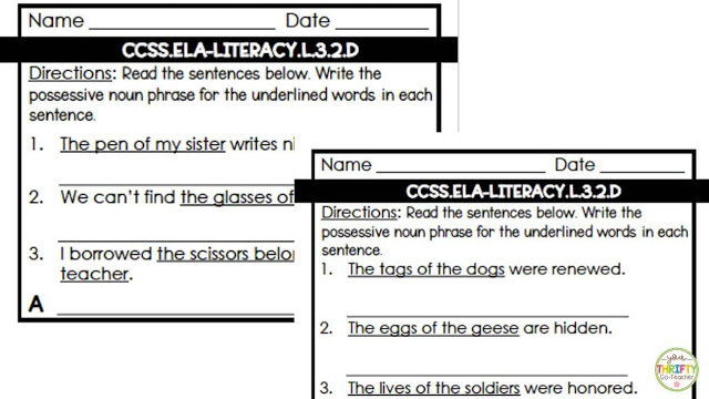 Possessive Nouns Activities for Upper Elementary - Your Thrifty Co-Teacher