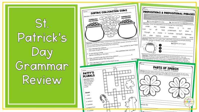 St. Patrick's Day Activities for Upper Elementary - Your Thrifty Co-Teacher