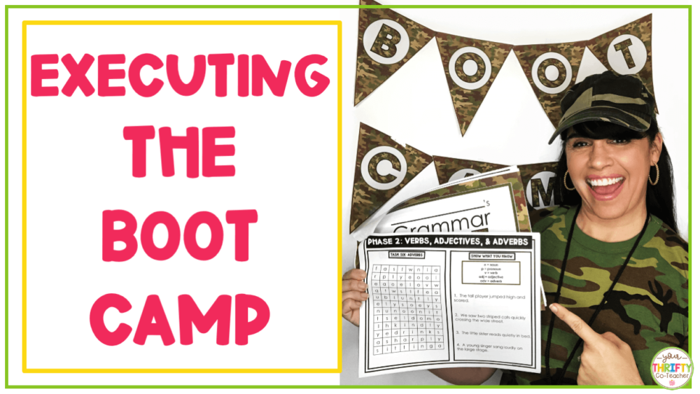 Grammar Boot Camp Classroom Transformation - Your Thrifty Co-Teacher