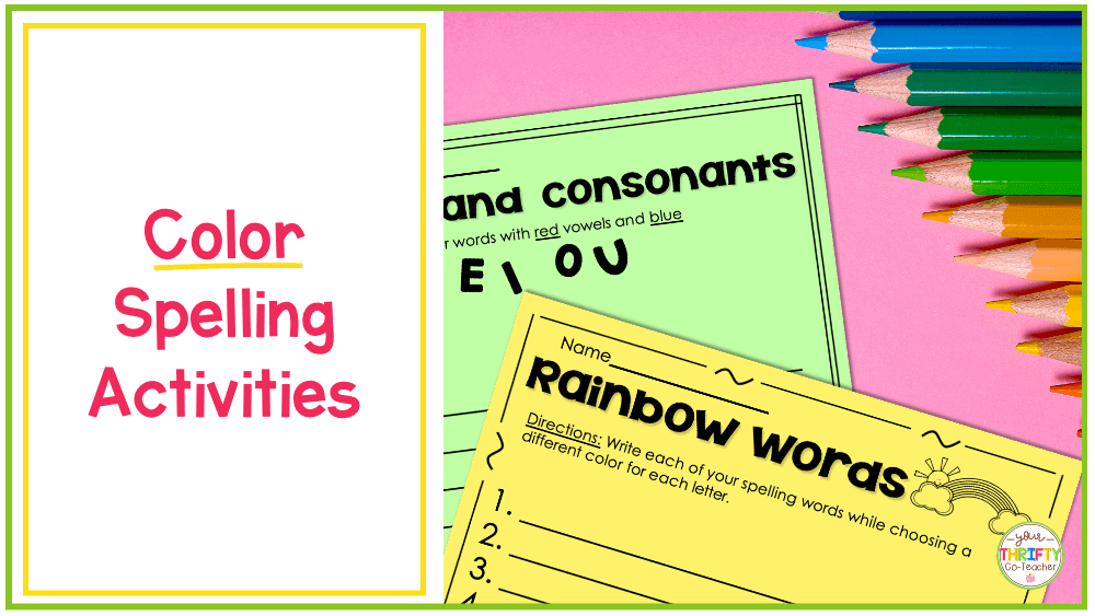Spelling Activities for Upper Elementary Students - Your Thrifty Co-Teacher