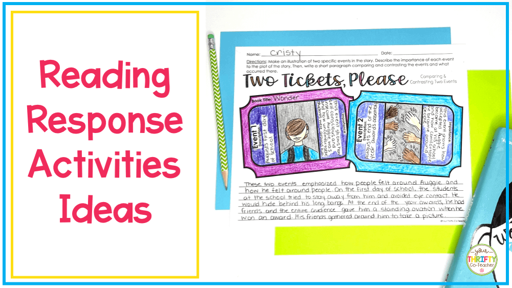 Reading Response Activities for Upper Elementary - Your Thrifty Co-Teacher