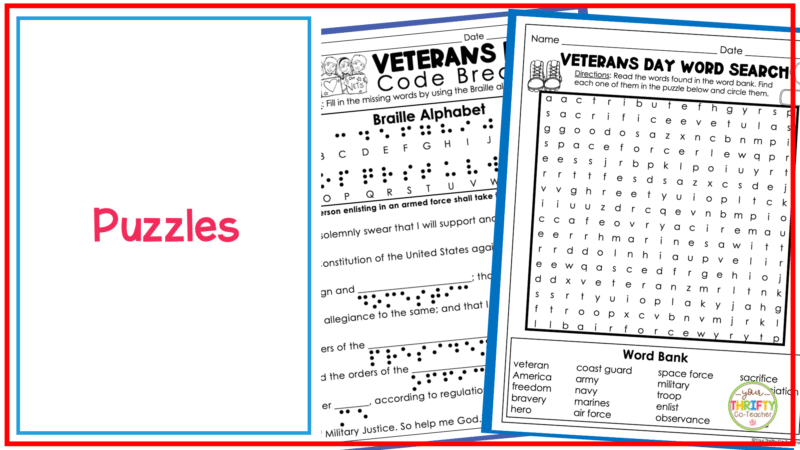 Veterans Day Activities for Students in Upper Elementary - Your Thrifty ...