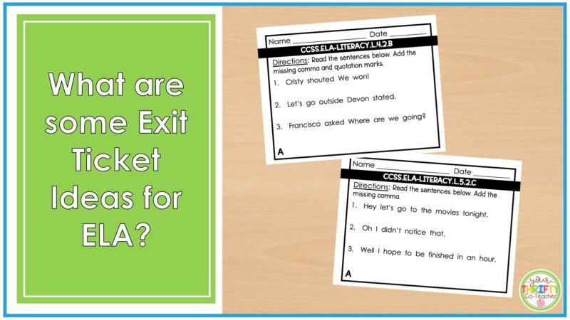 Classroom Exit Tickets: Why and How to Use Them - Your Thrifty Co-Teacher